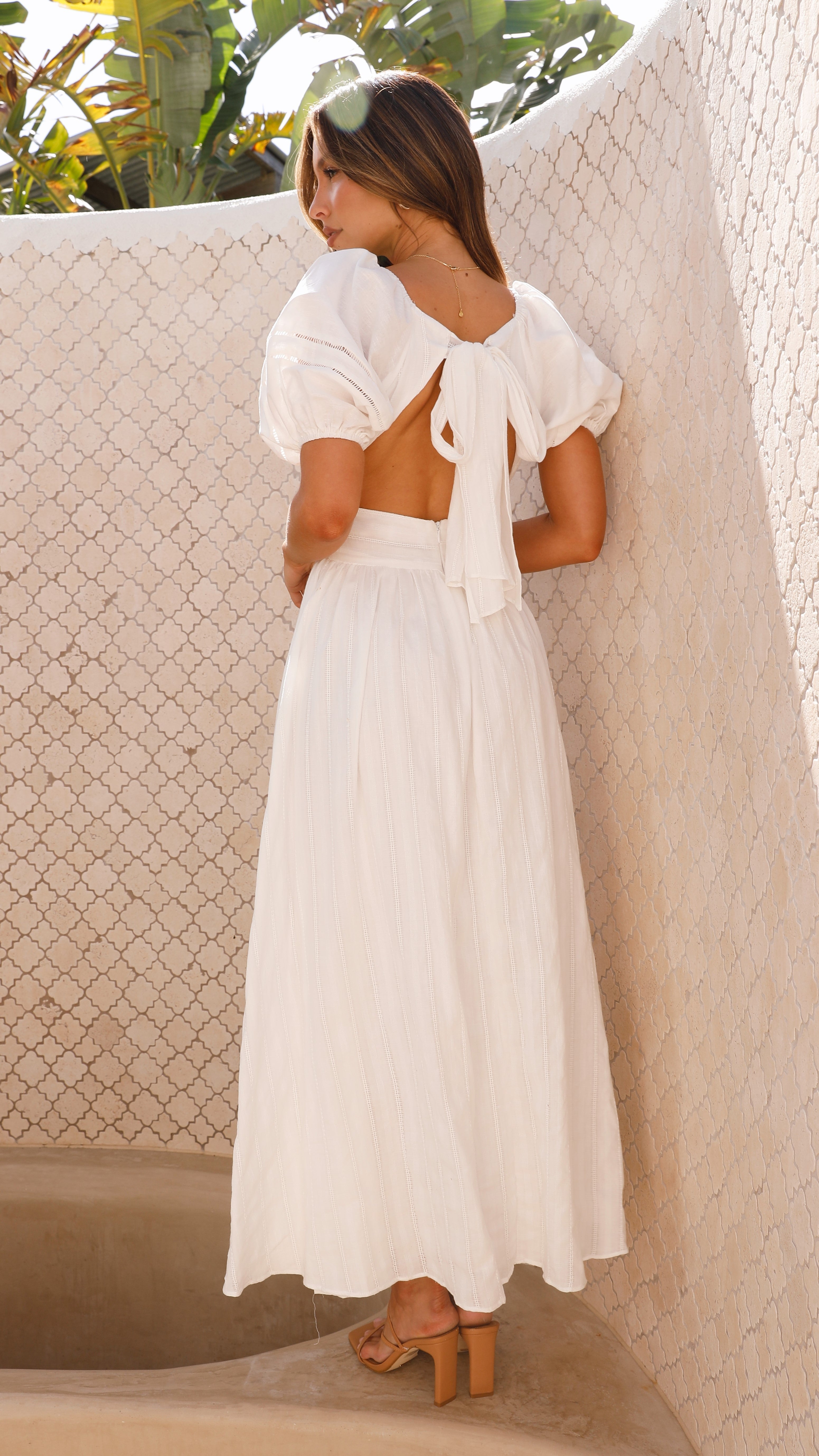 Alicia Maxi Dress - White – Gabi Swimwear