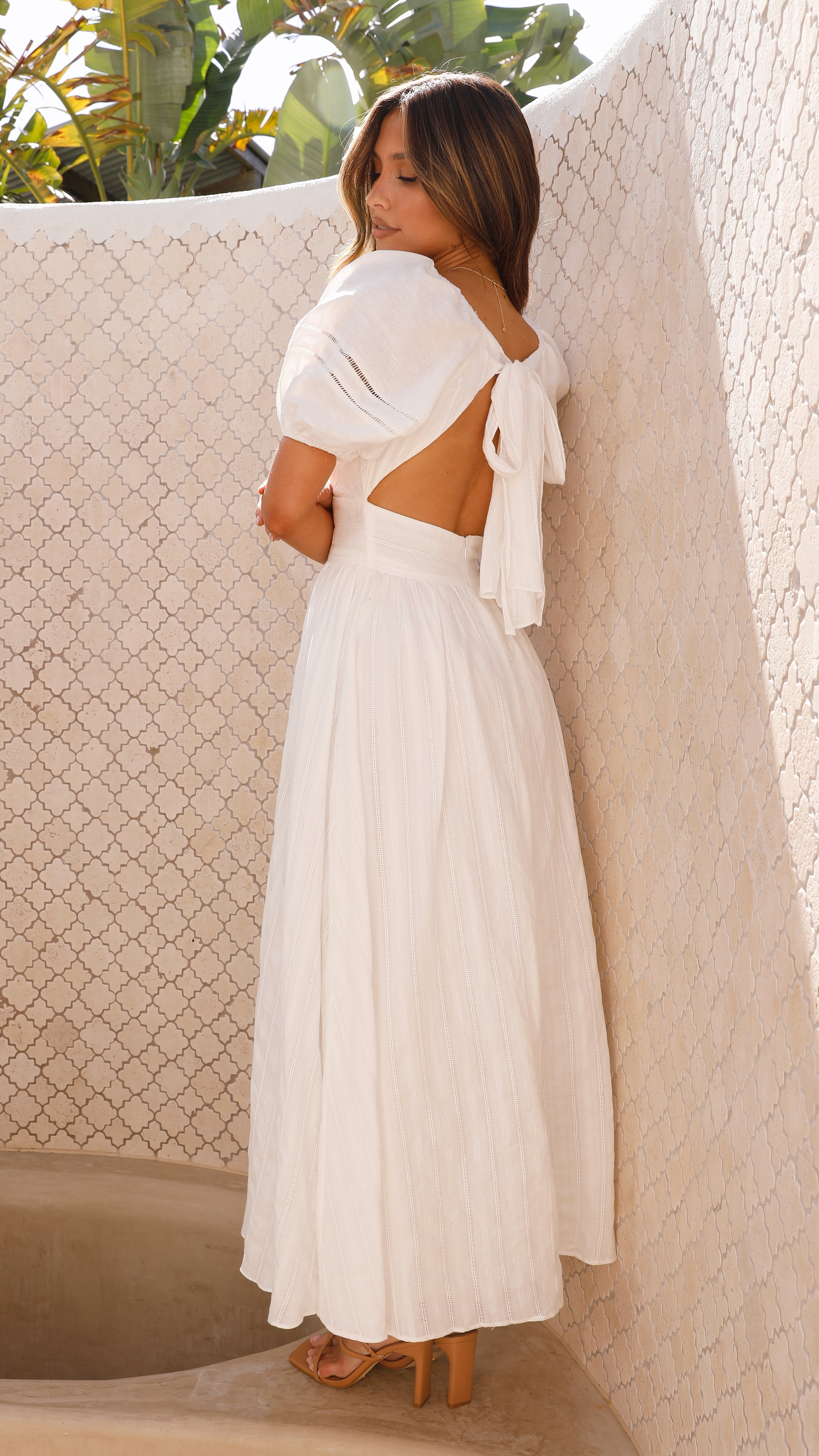 Alicia Maxi Dress - White – Gabi Swimwear